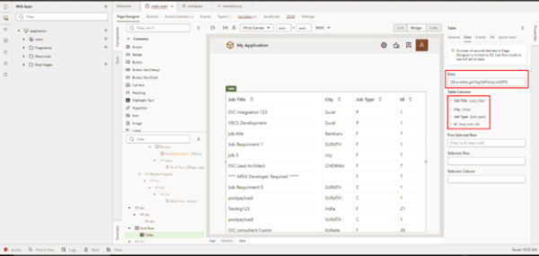How To Implement Pagination In VBCS
