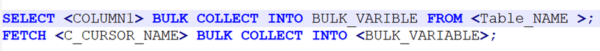 Oracle PL/SQL BULK COLLECT