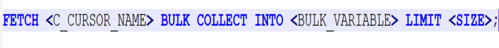 Oracle PL/SQL BULK COLLECT