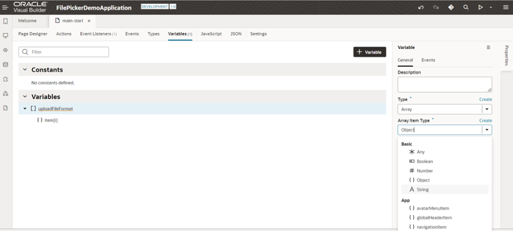 How To Upload a File In VBCS Using File Picker?