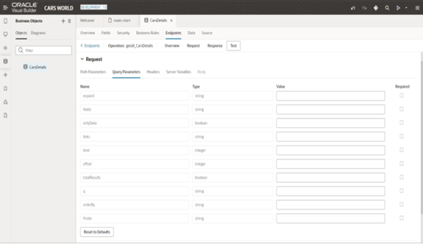How To Filter Data Using Q Parameter In Oracle Vbcs