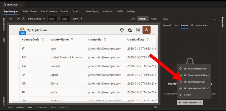 How To Create An Editable Table Using Buffer Data Provider In Vbcs