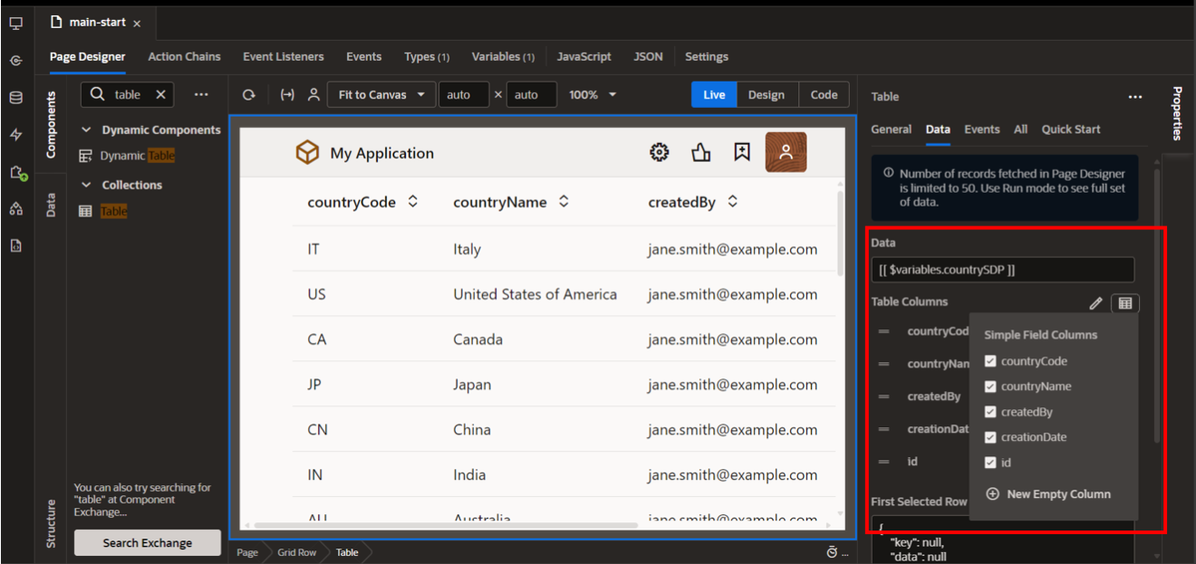 How to Create an Editable Table Using Buffer Data Provider in VBCS?
