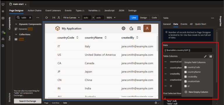 How To Create An Editable Table Using Buffer Data Provider In Vbcs 9737