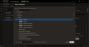 How to Customize Service Data Provider Fetch Action Chain in Visual Builder Cloud Service (VBCS)?